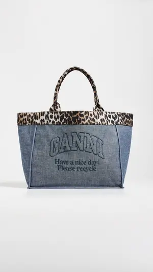 GANNI Medium Trapeze Shopper Reversible Tote
