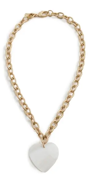 LOGAN TAY Mother-of-pearl Statement Necklace - Gold