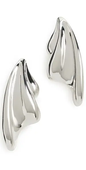 OTIUMBERG Statement Wave Earrings - Silver