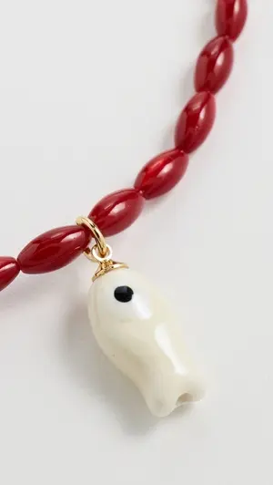 LOGAN TAY Beaded Fish Pendant Necklace