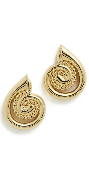 LOGAN TAY Coastal Swirl Earrings - Gold