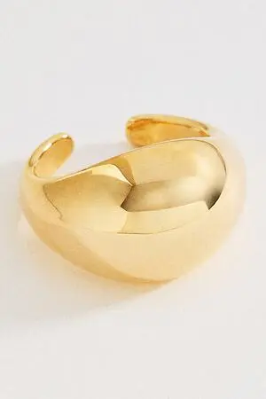 Anthropologie Faceted Metal Cocktail Ring - Gold