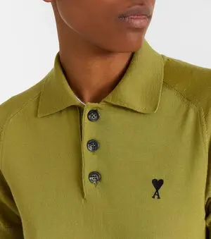 AMI Paris De Cœur Wool Polo Shirt