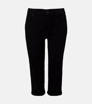 7 For All Mankind Capri Cropped Jeans - Black