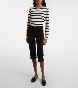 7 For All Mankind Capri Cropped Jeans - Black
