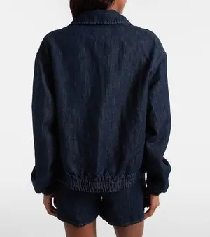 7 For All Mankind Denim Bomber Jacket - Blue