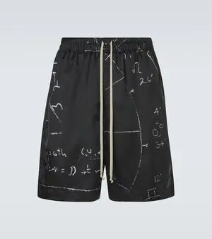Rick Owens Printed Drawstring Shorts - Black