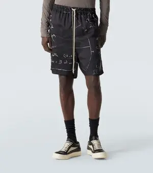 Rick Owens Printed Drawstring Shorts