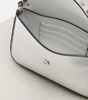 Valentino Garavani Rockstud Small Metallic Leather Top-handle Bag
