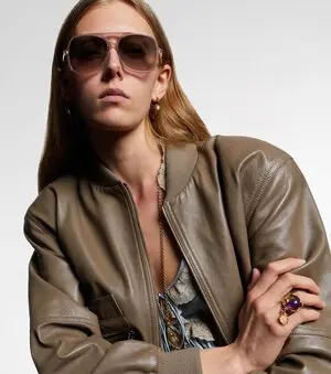 Chloé Judy Oversized Sunglasses - Beige