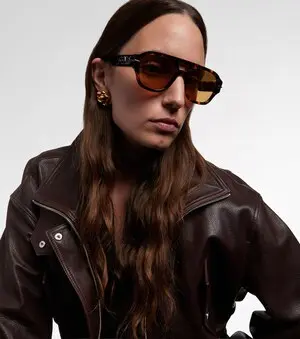 Fendi Graphy Aviator Sunglasses - Brown