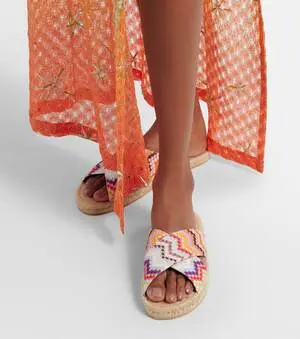 Missoni Harlow Zigzag Lamé Espadrille Sandals - Multicoloured
