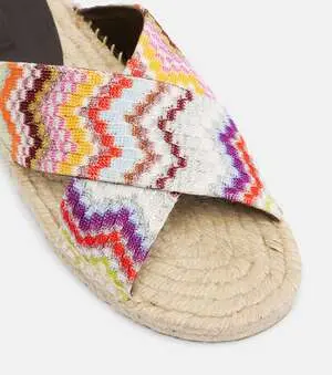 Missoni Harlow Zigzag Lamé Espadrille Sandals - Multicoloured