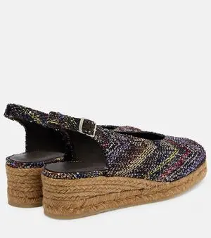 Missoni Joy 30 Sequined Espadrille Wedges - Multicoloured