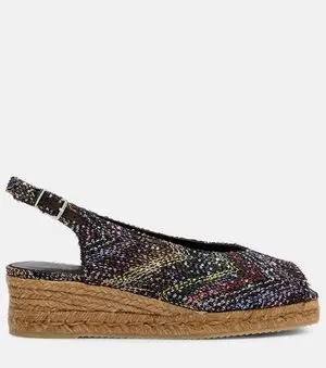 Missoni Joy 30 Sequined Espadrille Wedges - Multicoloured