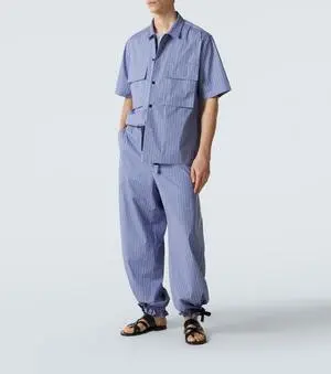 Sacai Striped Cotton Poplin Shirt
