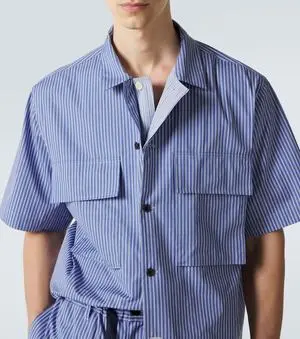 Sacai Striped Cotton Poplin Shirt