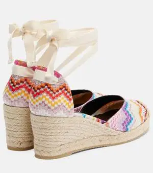 Missoni Eva 60 Zigzag Lamé Espadrille Wedges