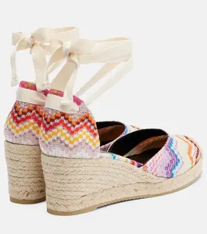 Missoni Eva 60 Zigzag Lamé Espadrille Wedges - Multicoloured