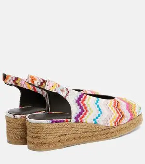 Missoni Joy 30 Zigzag Lamé Espadrille Wedges - Multicoloured