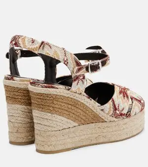 Missoni Carmen 110 Lamé Espadrille Wedges - Multicoloured