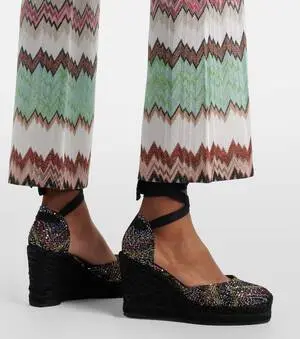 Missoni Eva 80 Sequined Espadrille Wedges