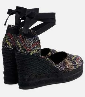 Missoni Eva 80 Sequined Espadrille Wedges