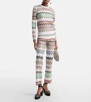 Missoni Eva 80 Sequined Espadrille Wedges - Multicoloured