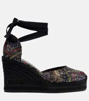 Missoni Eva 80 Sequined Espadrille Wedges - Multicoloured