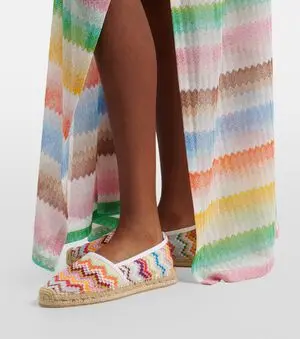 Missoni Elle Zigzag Lamé Espadrilles