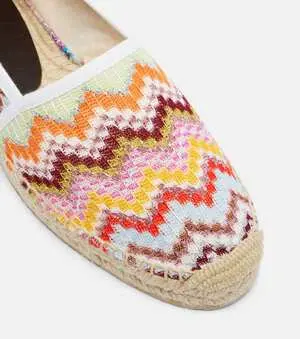 Missoni Elle Zigzag Lamé Espadrilles