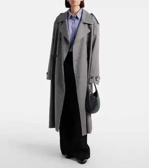THE FRANKIE SHOP Bleecker Trench Coat - Grey