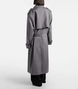 THE FRANKIE SHOP Bleecker Trench Coat - Grey