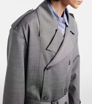 THE FRANKIE SHOP Bleecker Trench Coat - Grey