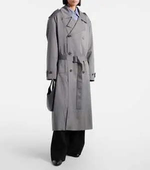 THE FRANKIE SHOP Bleecker Trench Coat - Grey
