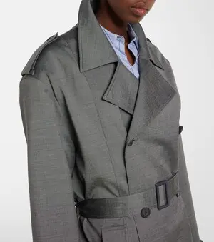 THE FRANKIE SHOP Bleecker Trench Coat - Grey