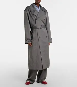THE FRANKIE SHOP Bleecker Trench Coat - Grey