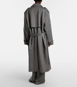 THE FRANKIE SHOP Bleecker Trench Coat - Grey