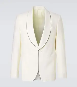 LARDINI Wool Tuxedo Jacket - White