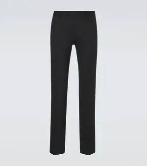 LARDINI Wool Tuxedo Pants - Black