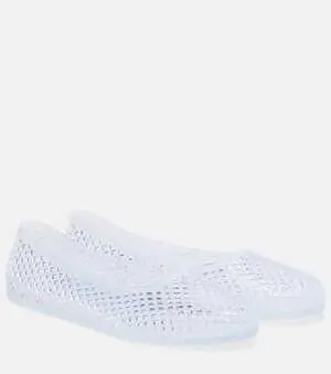 ANCIENT GREEK SANDALS Iro Fishnet Ballet Flats - Transparent