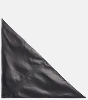 LEMAIRE Leather Scarf - Black