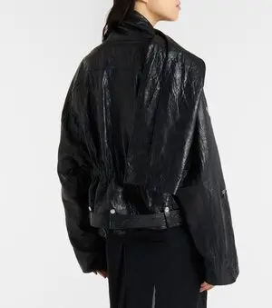 Rick Owens Light Leather Biker Jacket - Black