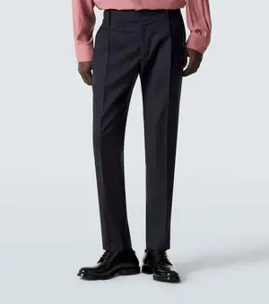 Dolce & Gabbana Chalk Stripe Virgin Wool Slim Pants