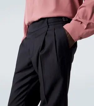 Dolce & Gabbana Chalk Stripe Virgin Wool Slim Pants