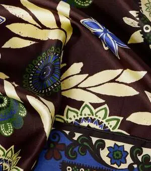 ALEMAIS Floral Silk Satin Scarf
