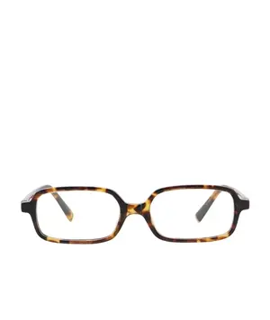 Miu Miu Rectangular Rimless Eyeglasses - Brown