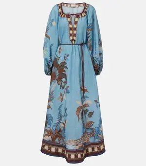 ALEMAIS Alémais Georgie Printed Beach Dress - Blue