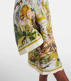ALEMAIS Jungle Boogie Printed Linen Tunic