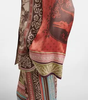 ALEMAIS Alberta Printed Silk Shirt - Multicoloured